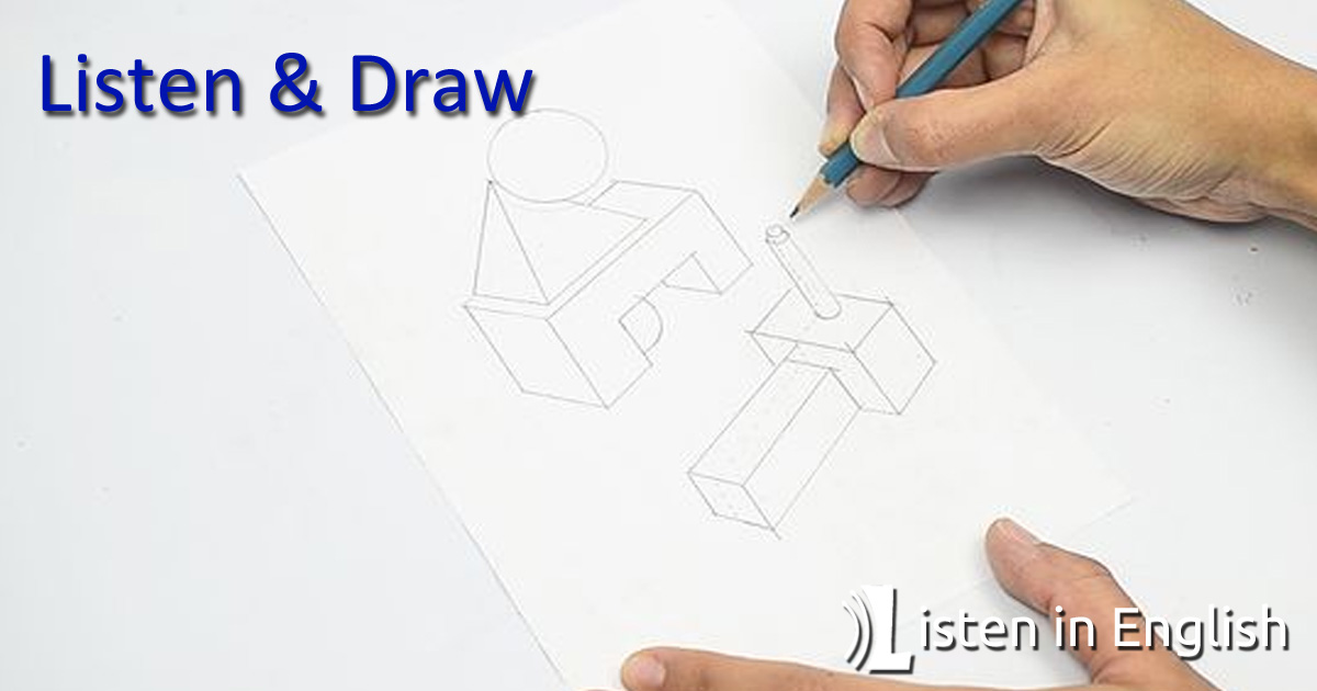 Listen & Draw – Geometric Shapes #1 | Listen in English