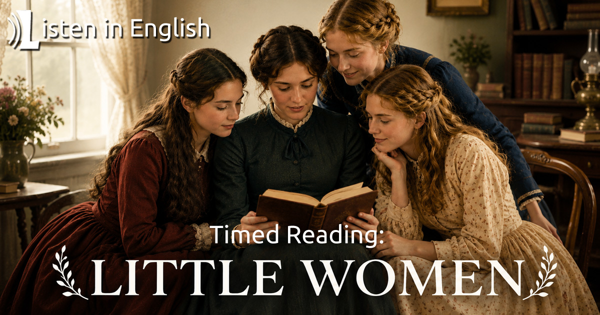 Timed Reading – Little Women Part 1 | Listen in English